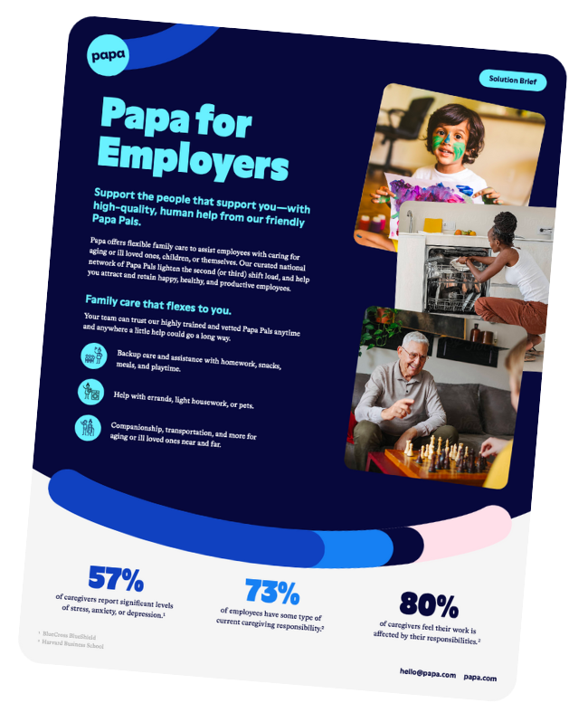 Papa for Employers Infographic | Papa